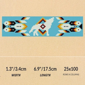 Wolf Totem Bracelet Pattern: Loom Stitch, 25 Rows (PDF Pattern) - Etsy