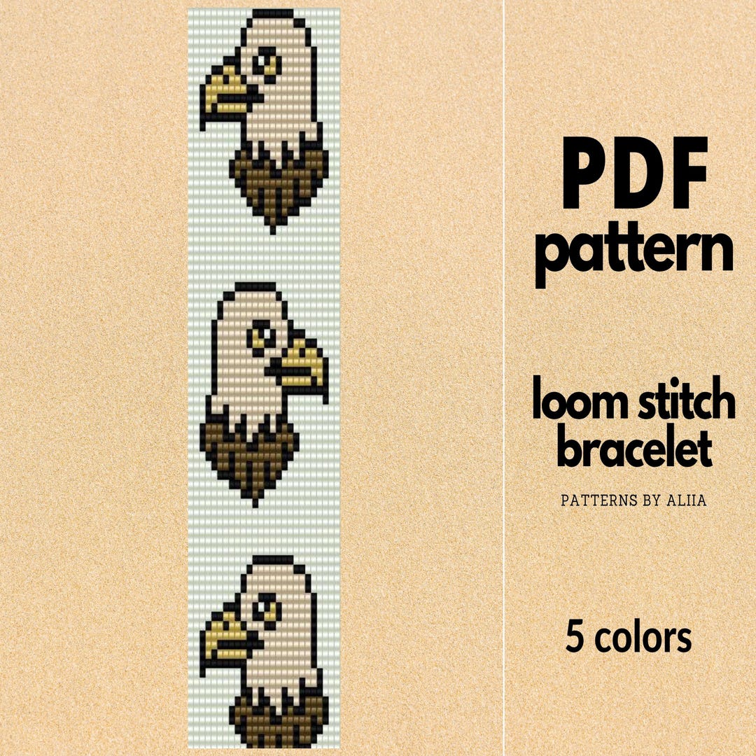 Eagle Bead Pattern, Bead Loom Patterns, Size 11 Seed Beads | Miyuki ...