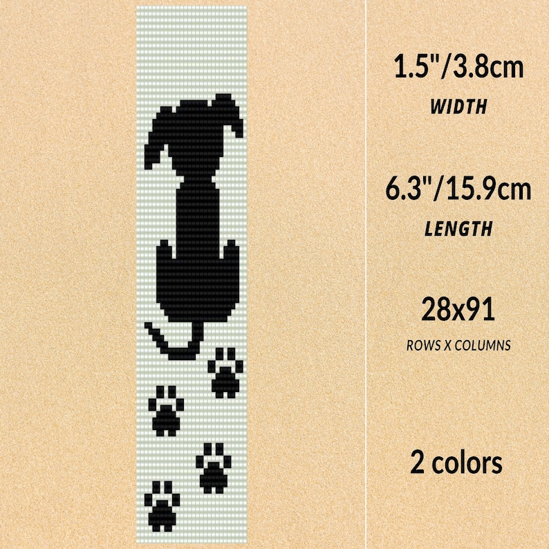 Dogs, Loom Bead Pattern, Bead Loom Pattern | 2 Colors | 28 X 91 - Etsy