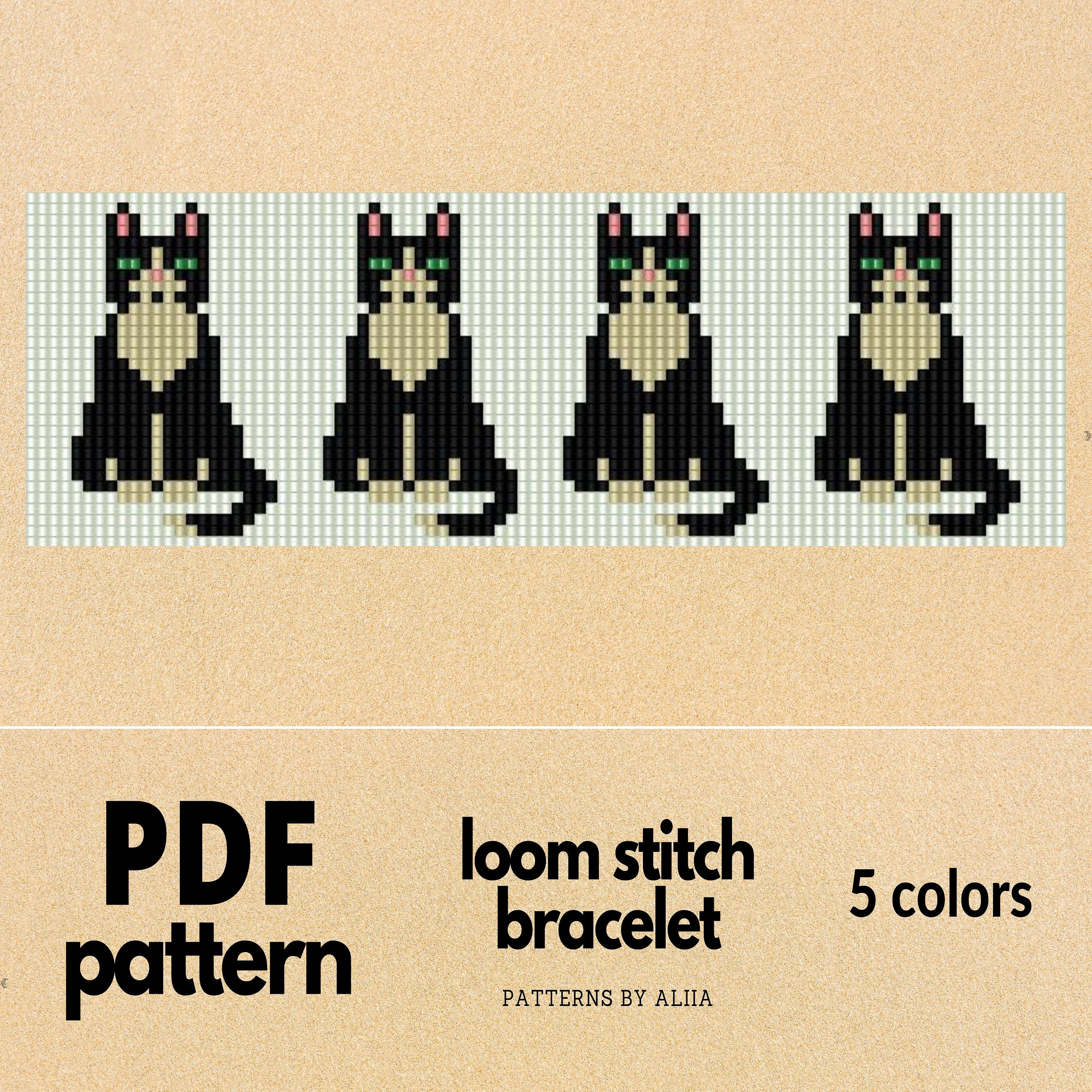 Cat Bead Pattern, Miyuki Pattern, Beadweaving Tutorial | Size 11 Seed ...