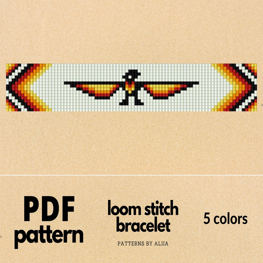 Thunderbird Pattern, Native Bead Loom, Native Beadwork, Miyuki Pattern, Navajo Pattern, Native ...