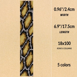 Snakeskin Bead Loom Patterns, Miyuki Pattern, Size 11 Seed Beads Miyuki ...