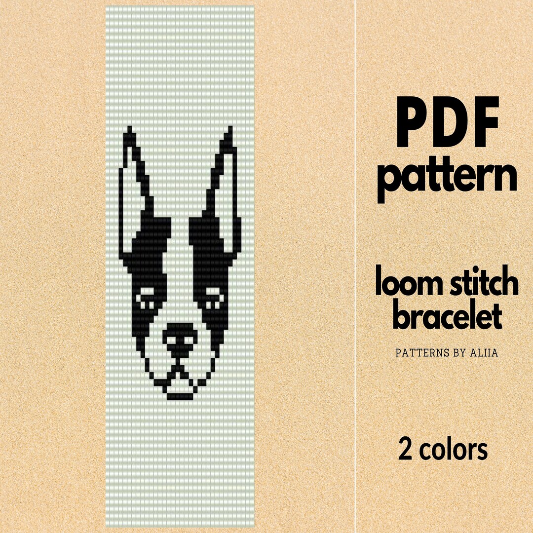 French Bulldog Dogs, Loom Bead Pattern, Bead Loom Pattern, Miyuki ...