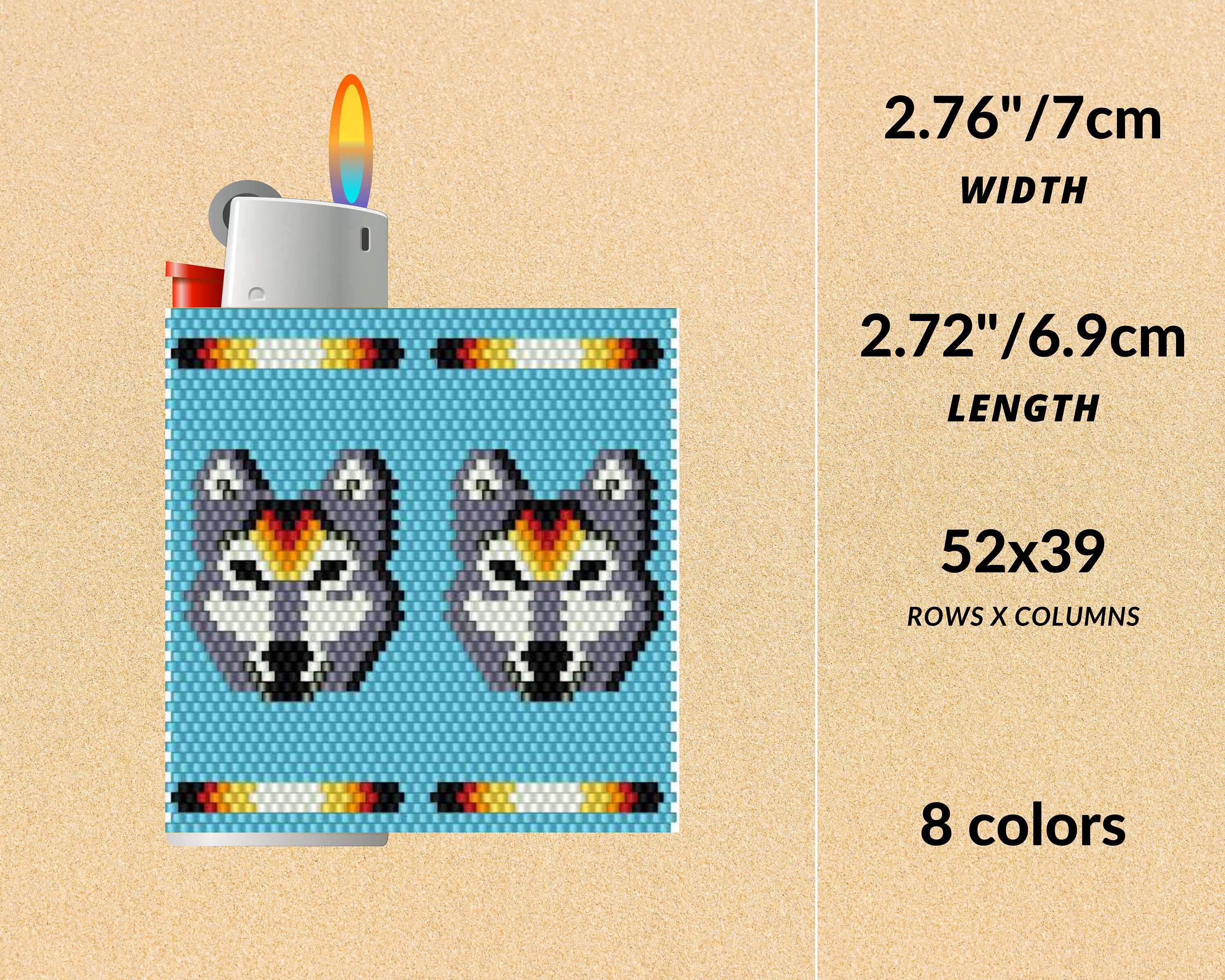 Diy Lighter Cover Pattern Bic Lighter Cover Peyote Stitch - Etsy