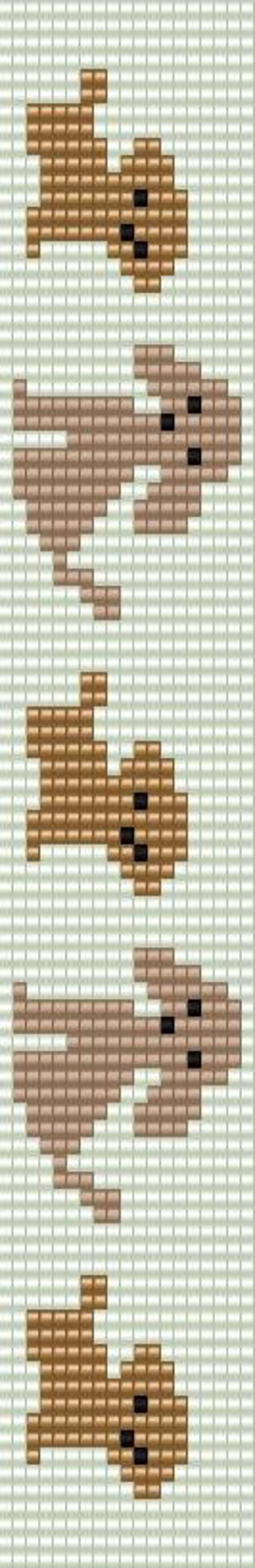 Dogs, Loom Bead Pattern, Bead Loom Pattern | 4 Colors | 19 X 91 - Etsy