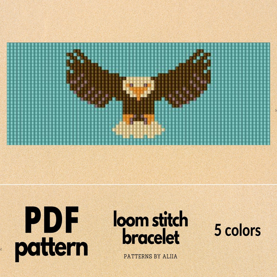 Eagle Bead Pattern, Bead Loom Patterns, Size 11 Seed Beads Miyuki ...