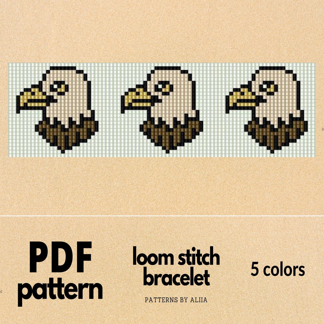 Eagle Bead Pattern, Bead Loom Patterns, Size 11 Seed Beads Miyuki ...