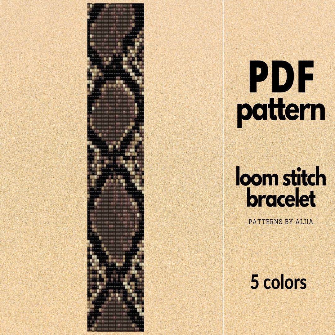 Snakeskin Bead Loom Patterns, Miyuki Pattern, Size 11 Seed Beads ...