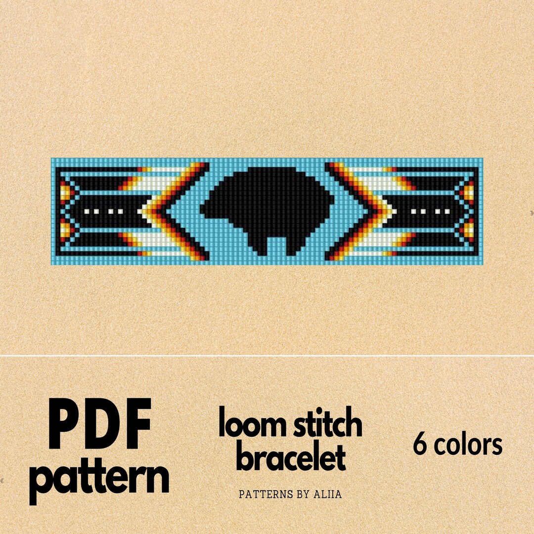 Bear Totem Native Bead Patterns, Turquoise Indian Patterns, Seed Bead ...