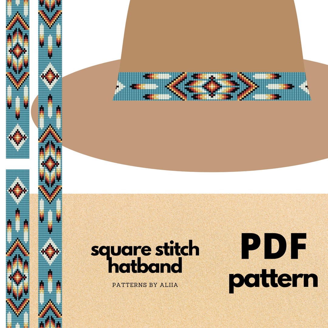 Beaded Hat Band Pattern, Beaded Hatband Patterns, Hatbands for Cowboy ...