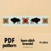 Buffalo Bead Pattern, Bison Bead Pattern, Bead Loom Patterns, Size 11 ...