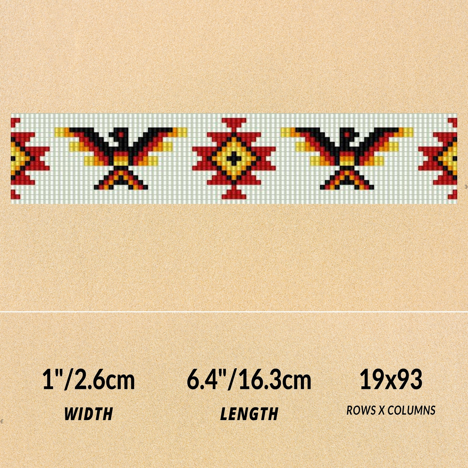 Thunderbird Pattern, Native Bead Loom, Native Beadwork, Miyuki Pattern, Navajo Pattern Miyuki ...