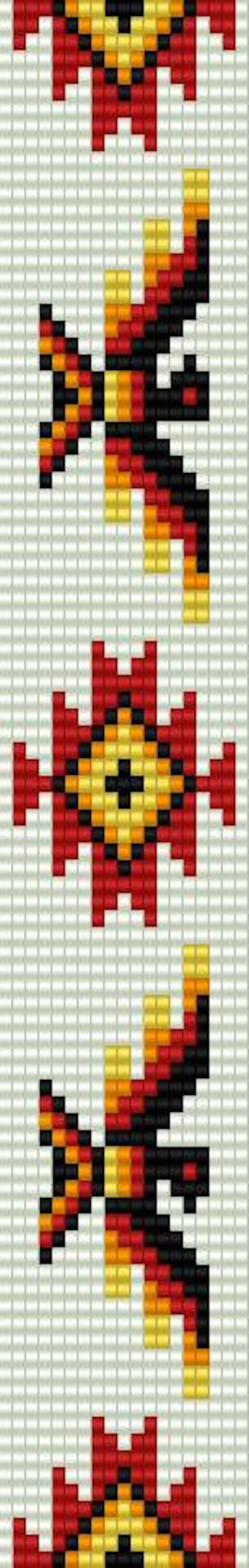 Thunderbird Pattern, Native Bead Loom, Native Beadwork, Miyuki Pattern, Navajo Pattern Miyuki ...