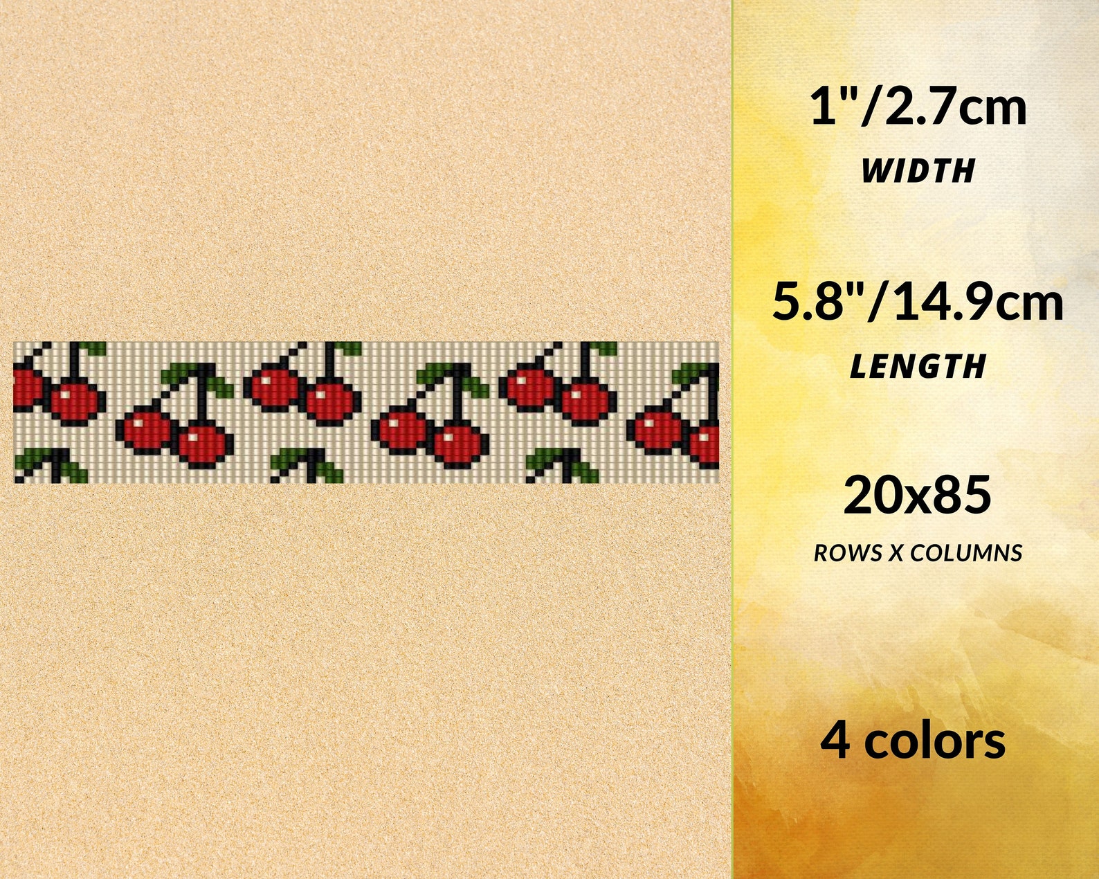 Fruits and Cow Seed Bead Loom Patterns Bead Loom Patterns - Etsy Australia