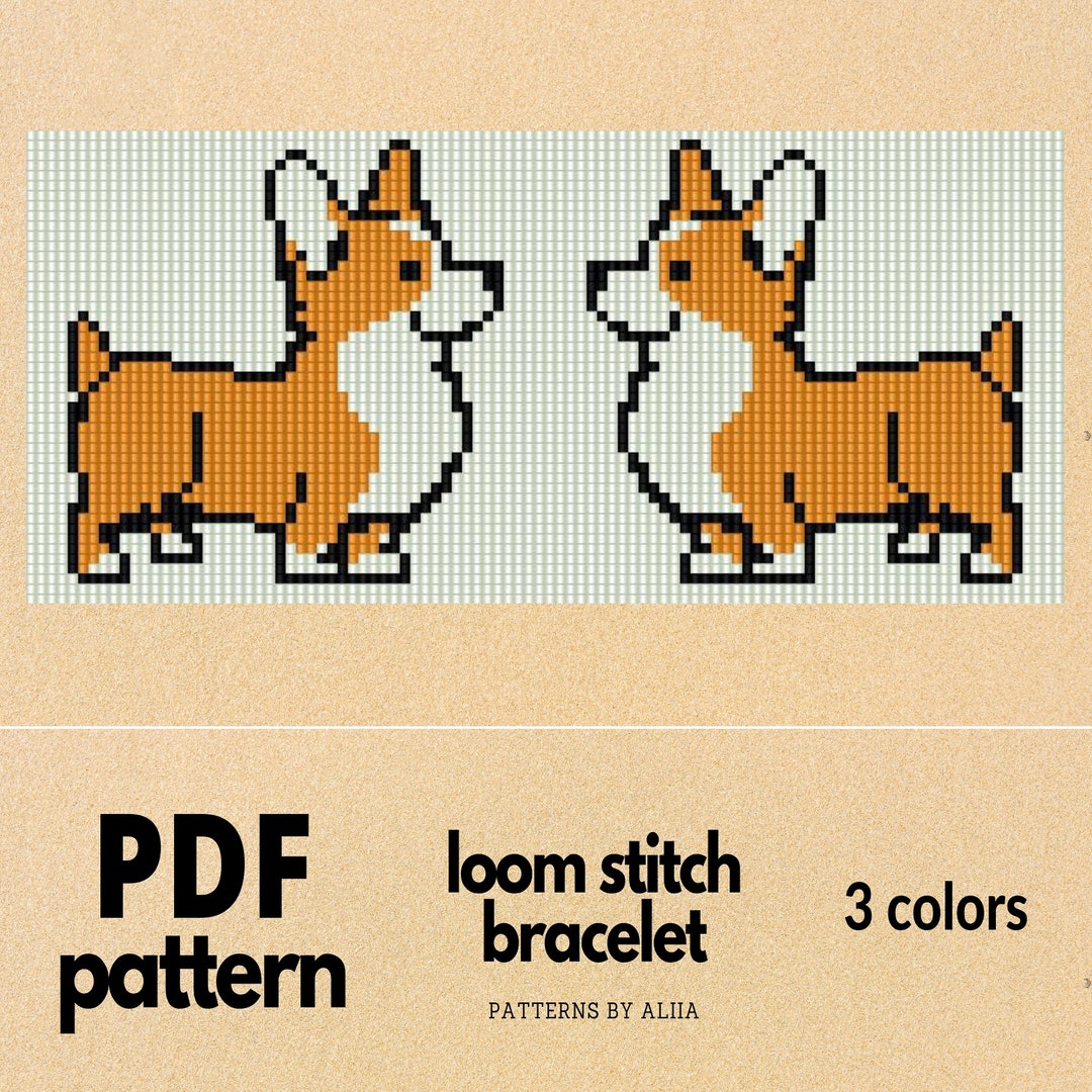 Corgi Pattern, Dog Pattern, Loom Bead Pattern, Bead Loom Pattern ...