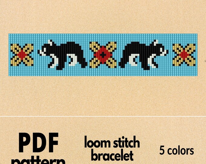 Lazy Panda Bead Pattern, Pdf Pattern, Seed Bead Pattern, Wild Pattern ...