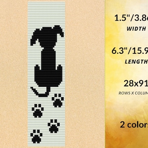 Dogs Loom Bead Pattern Bead Loom Pattern 2 Colors 28 X | Etsy