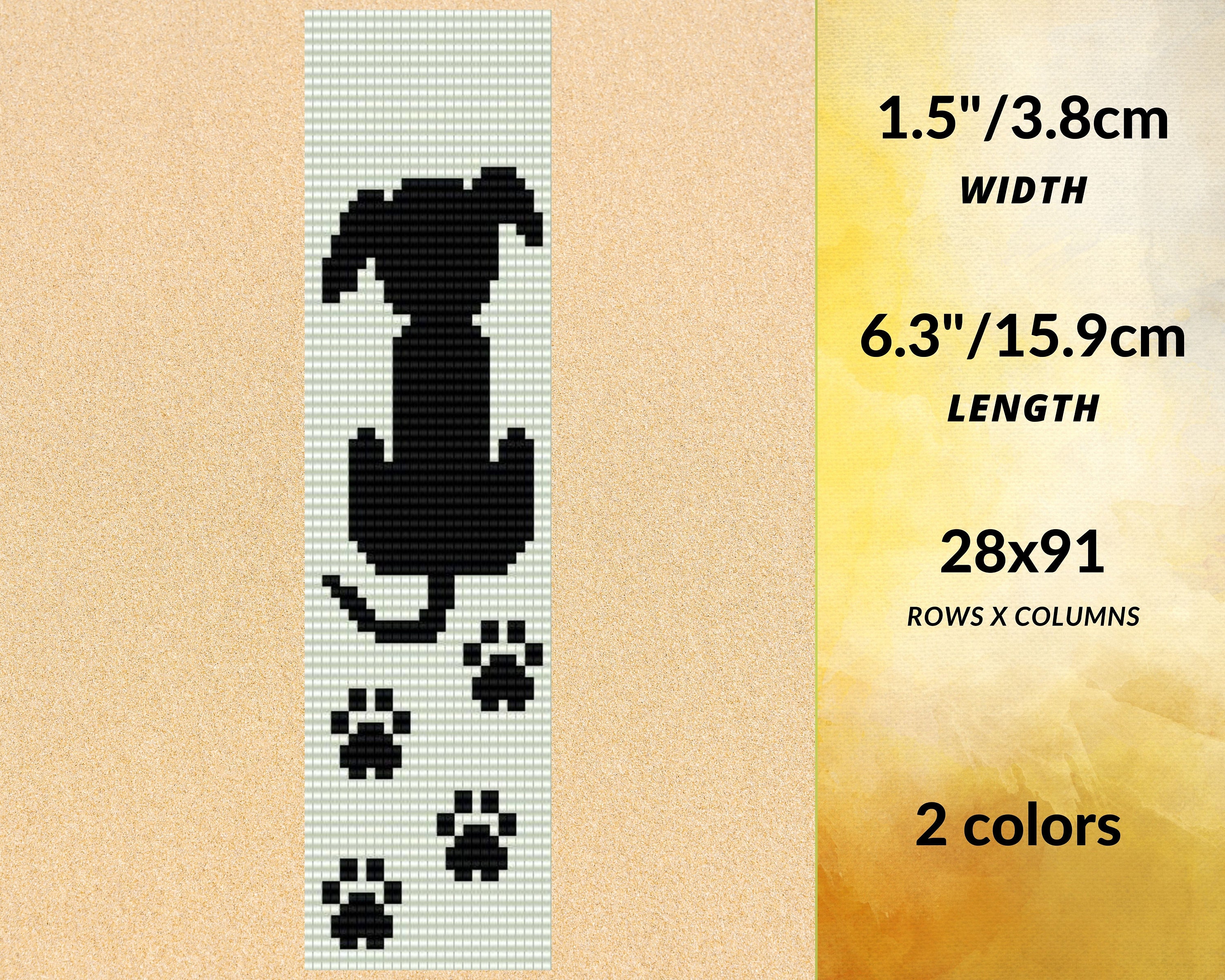Dogs Loom Bead Pattern Bead Loom Pattern 2 Colors 28 X - Etsy