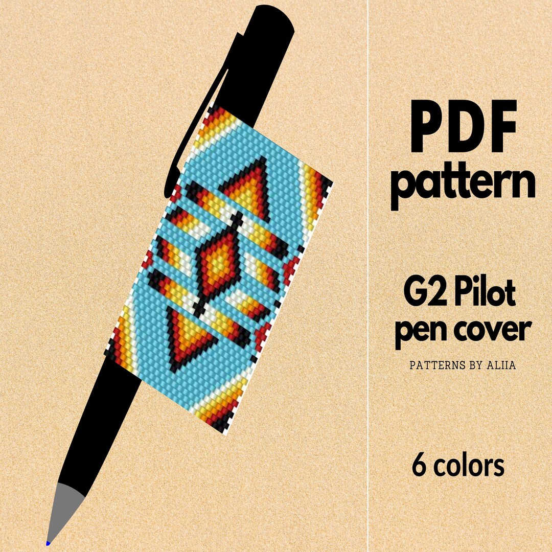 Native American Pen Cover Pattern: Peyote Stitch (PDF Pattern) - Etsy