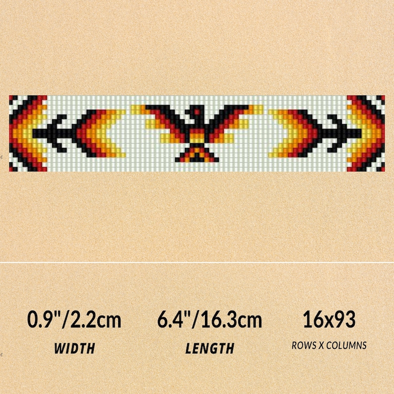 Thunderbird Pattern, Native Bead Loom, Native Beadwork, Miyuki Pattern, Navajo Pattern Miyuki ...