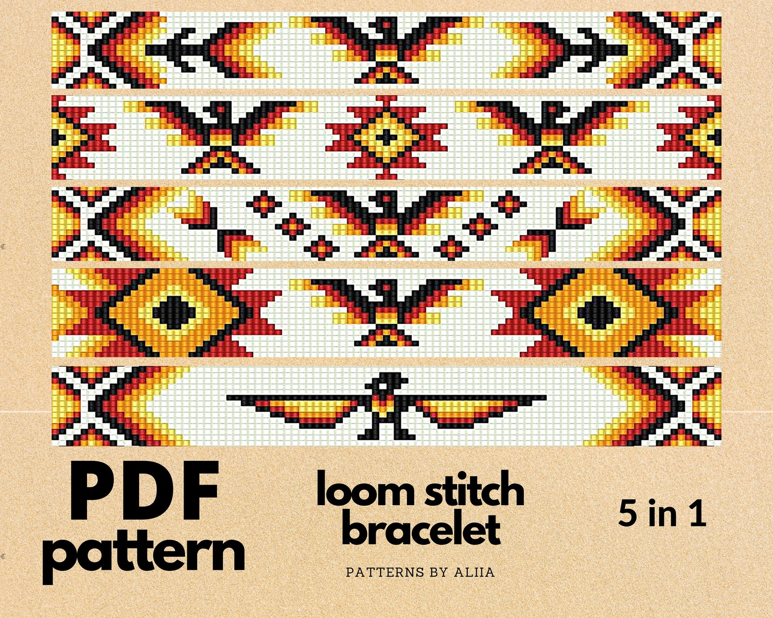 Thunderbird Pattern, Native Bead Loom, Native Beadwork, Miyuki Pattern ...