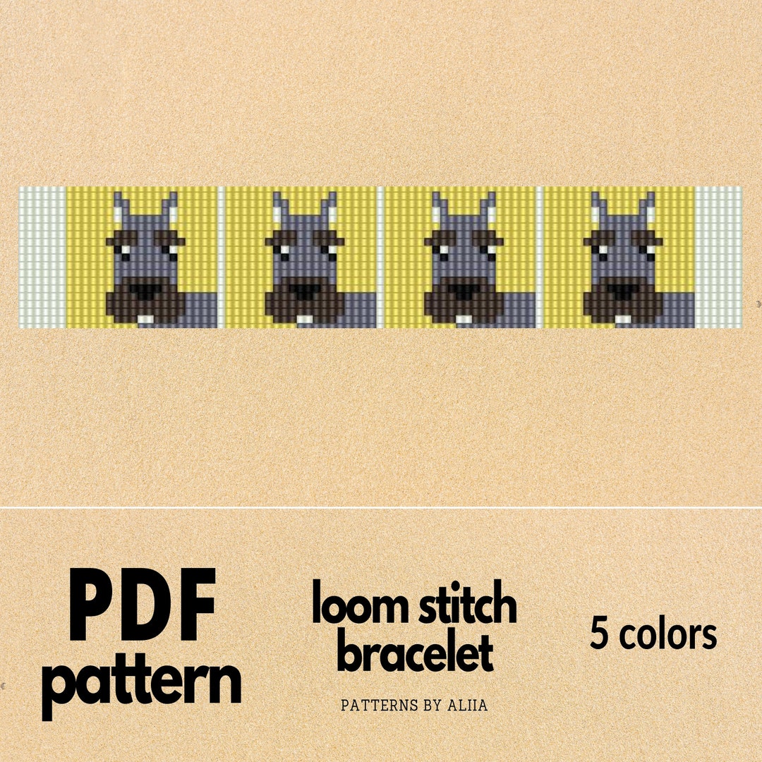 Dogs, Loom Bead Pattern, Bead Loom Pattern 5 Colors 19 X 91 - Etsy