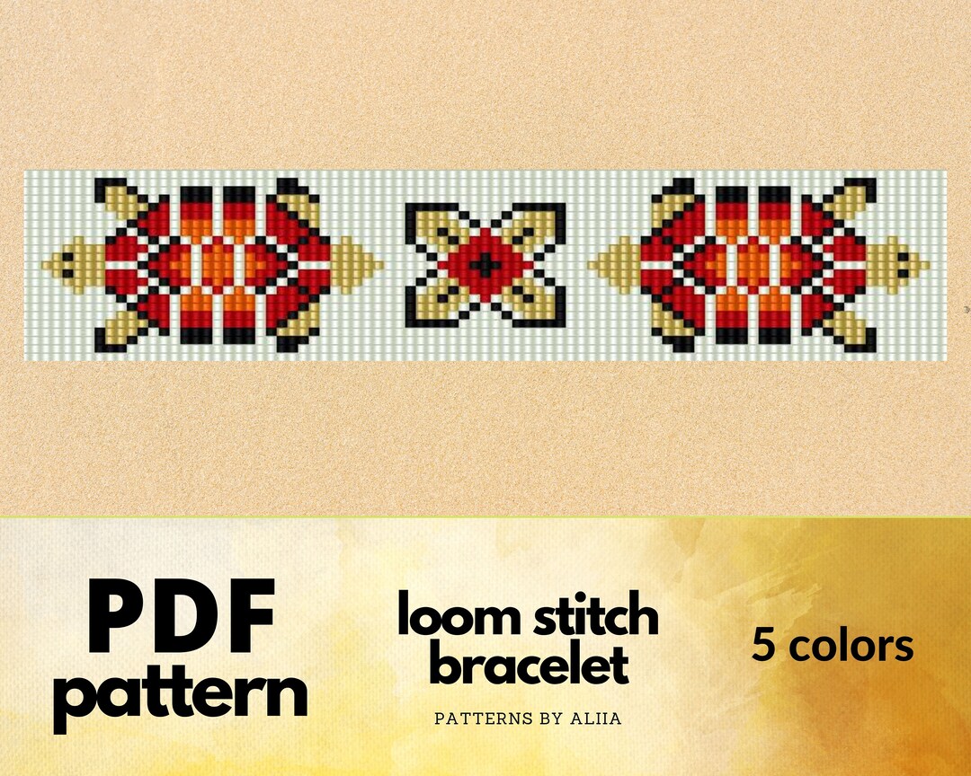 Turtle Pattern, Loom Bead Pattern, Bead Loom Pattern 5 Colors 23 X 91 - Etsy