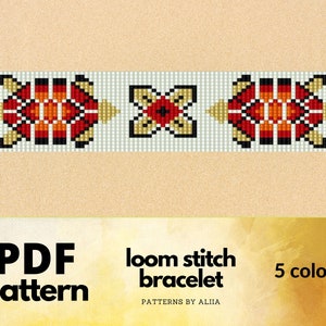 Turtle Pattern, Loom Bead Pattern, Bead Loom Pattern 5 Colors 23 X 91 ...