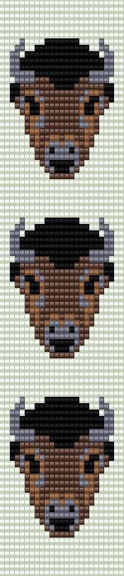 Buffalo Bead Pattern, Bison Bead Pattern, Bead Loom Patterns, Size 11 ...