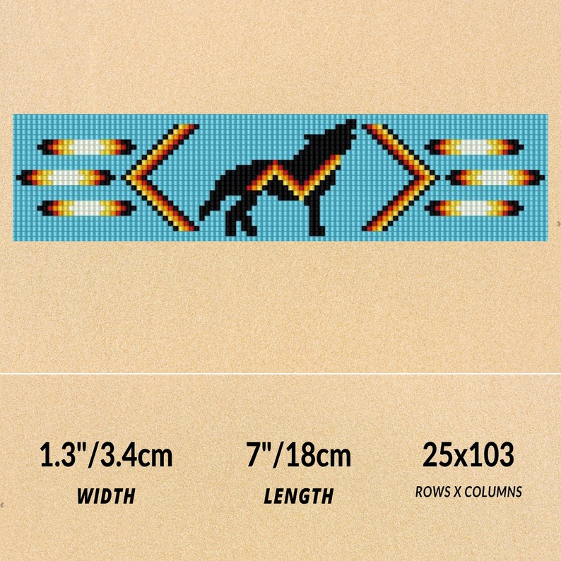 Wolf Totem Pattern, Native Bead Loom, Native Beadwork, Miyuki Pattern ...