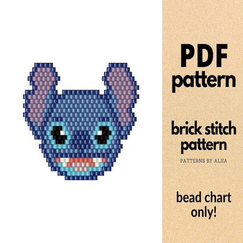 Brick Stitch Diagram, Brick Stitch Pattern, Miyuki Pattern | Size 11 ...