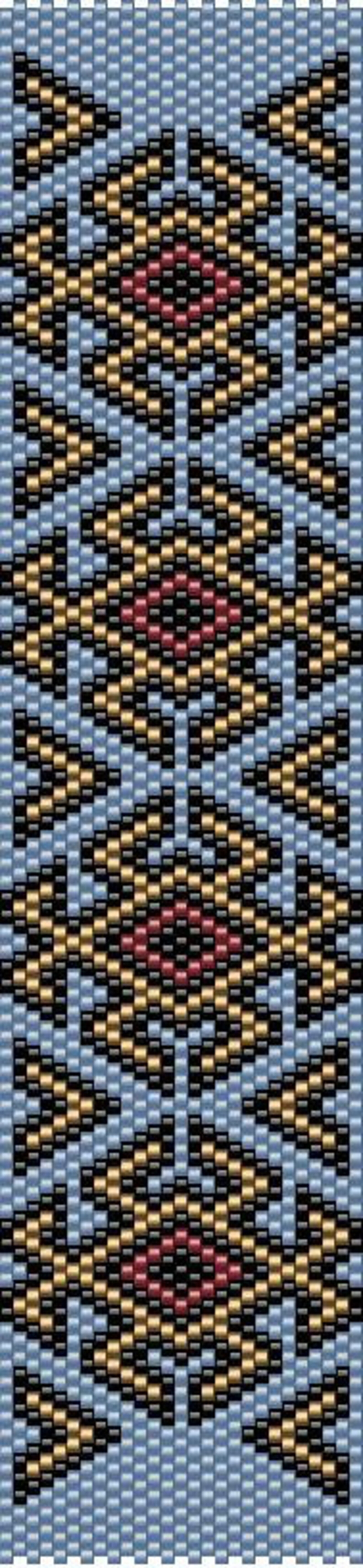Cherokee Pattern, Peyote Stitch Pattern, Bead Peyote Pattern 4 Colors ...