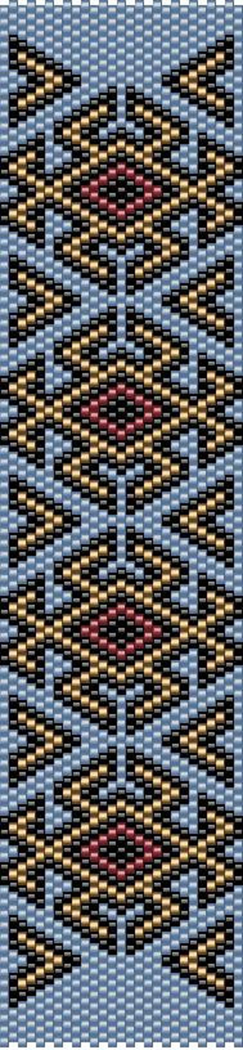 Cherokee Pattern, Peyote Stitch Pattern, Bead Peyote Pattern 4 Colors ...