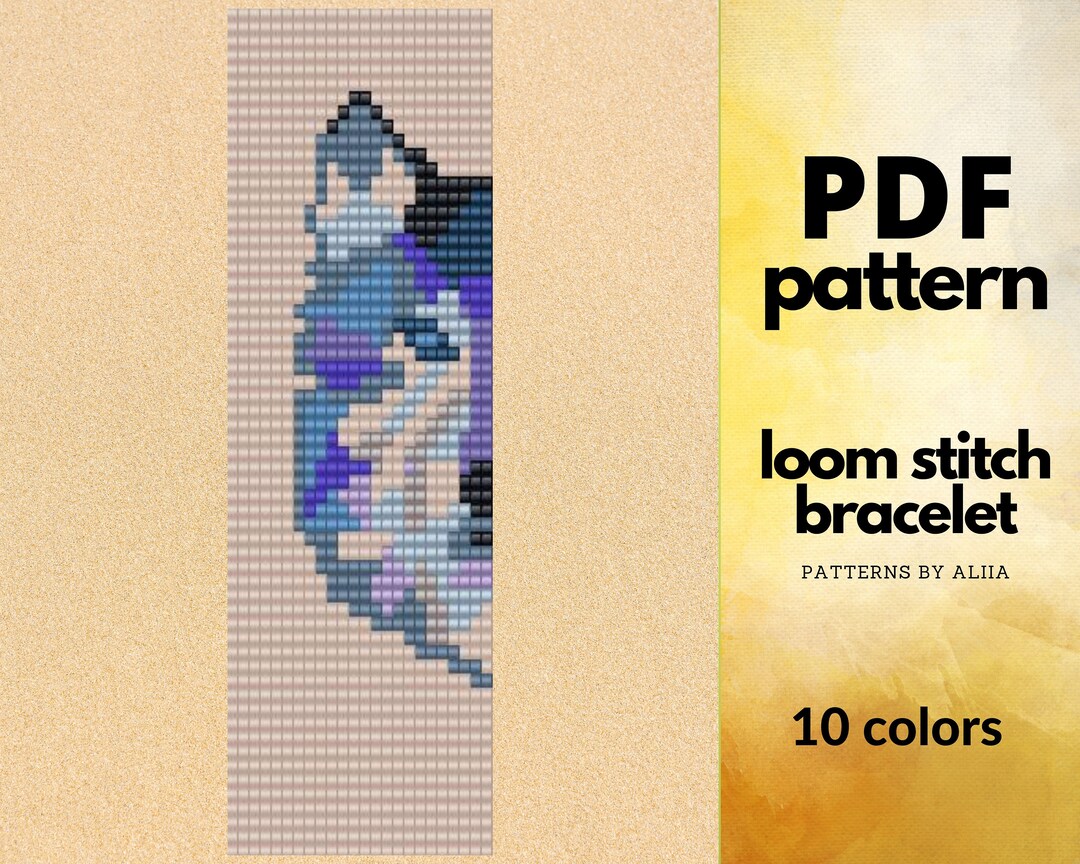Wolf Bead Pattern, Animal Bead Pattern, Bead Loom Patterns, Miyuki ...