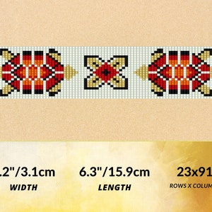 Turtle Pattern, Loom Bead Pattern, Bead Loom Pattern 5 Colors 23 X 91 ...
