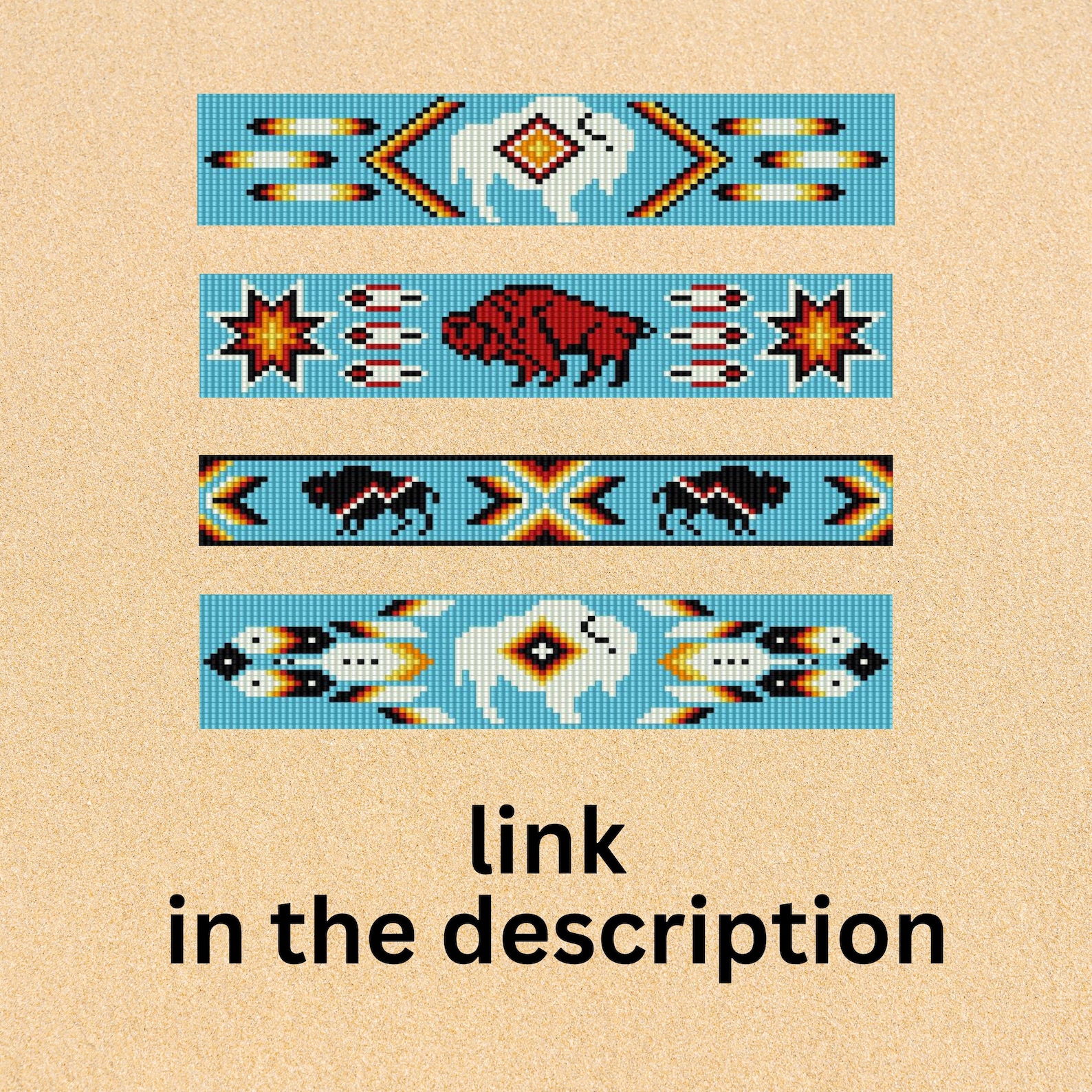 Thunderbird Bracelet Pattern: Loom Stitch (PDF Pattern) | 2 in 1 - Etsy