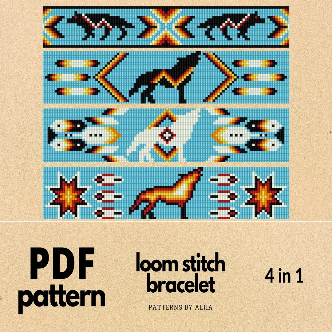 Wolf Totem Pattern, Native Bead Loom, Native Beadwork, Miyuki Pattern ...