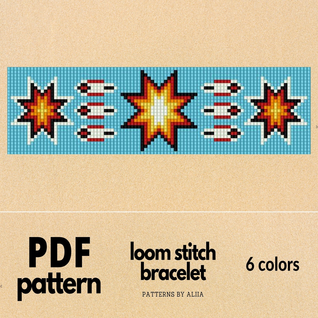 Lakota Star, Native American Bead Loom, Native Beadwork, Miyuki Pattern ...