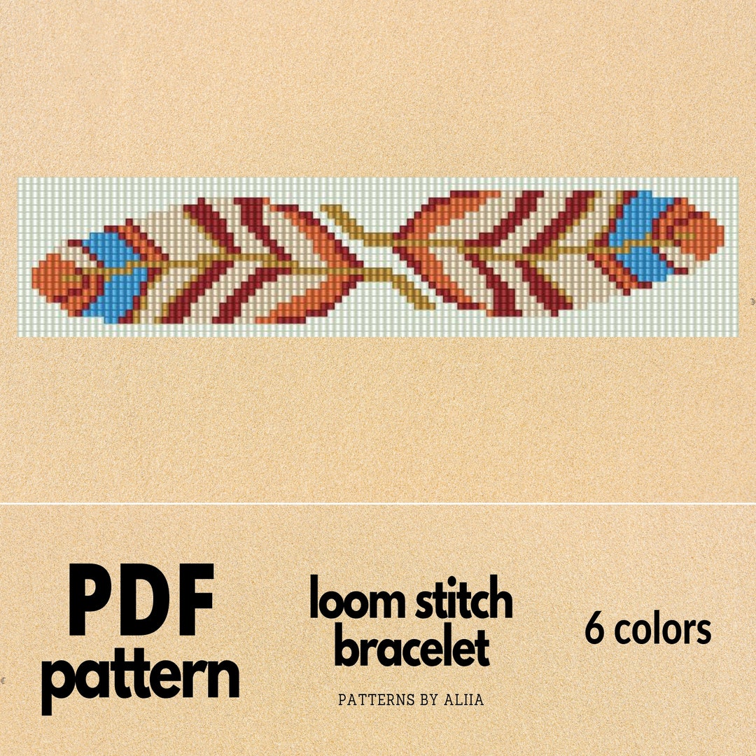 Feather Bead Pattern, Dazzling Feather, Navajo Pattern, Miyuki Pattern ...