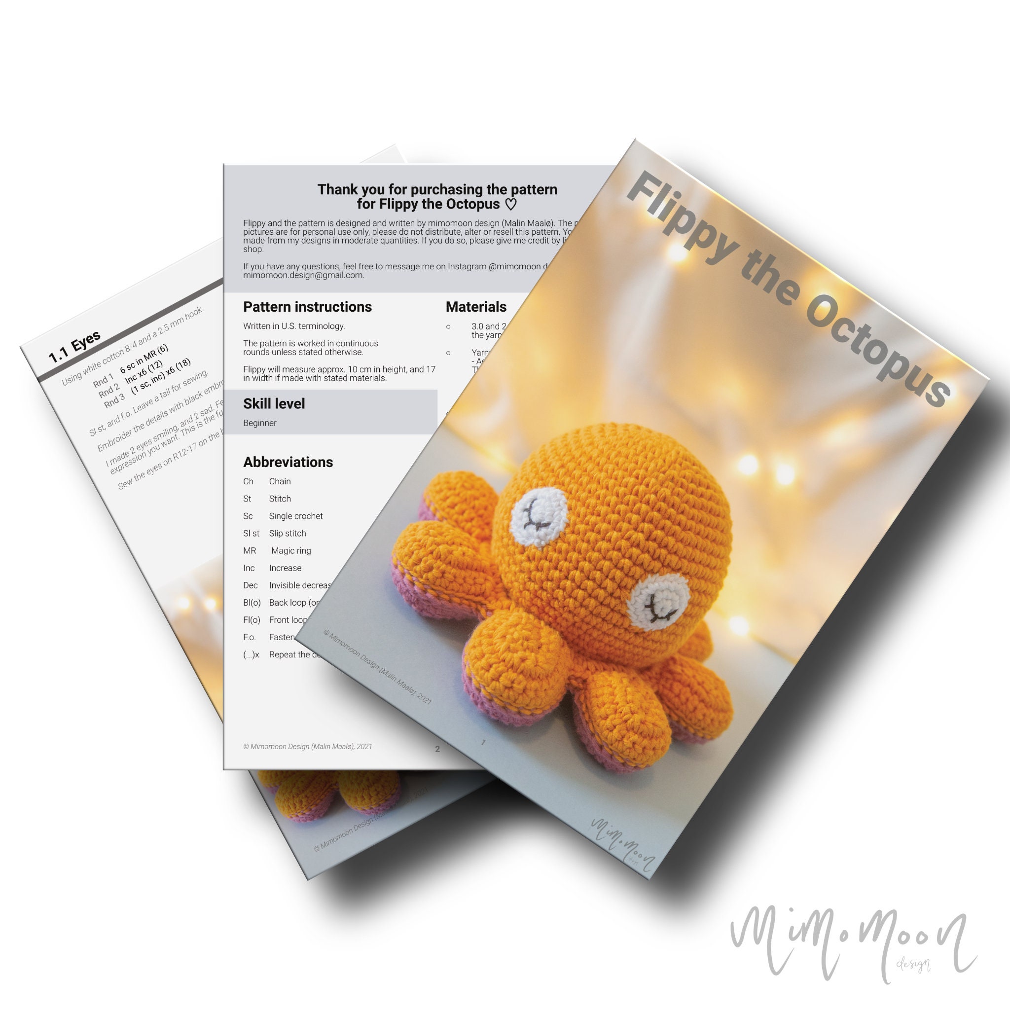 Flippy the Octopus (amigurumi Crochet Pattern) - Etsy