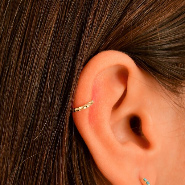 14k Gold Cartilage Earring - Etsy
