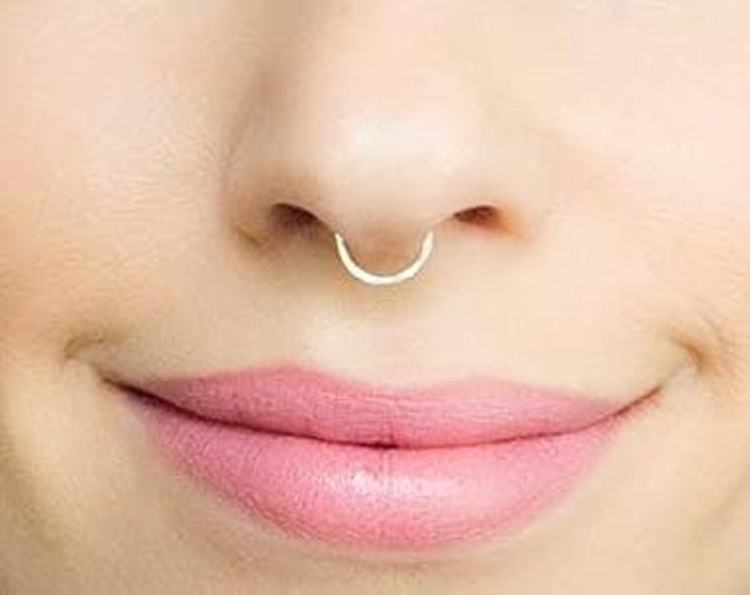 8mm / 10mm / 12mm 14K Solid Gold Hoop Clicker Earring, 16 Gauge / 1,2 ...