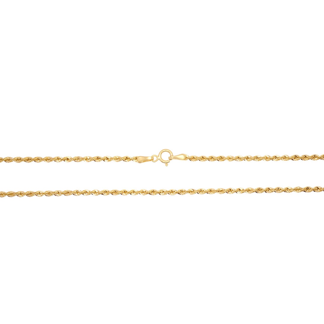 14K Solid Gold Rope Chain, Solid Golden Rope Chain 14K Solid Gold ...