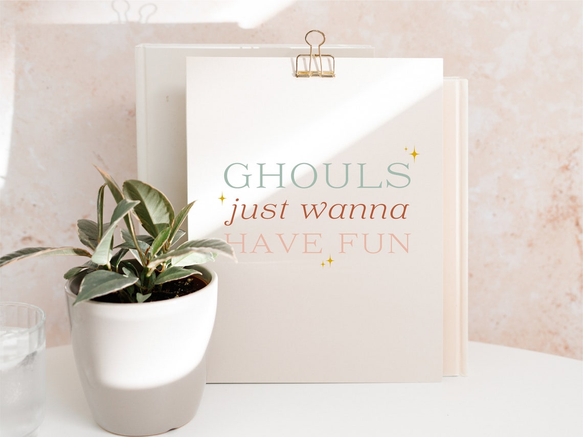 Boho Halloween Poster Designs Pink Halloween Decor Set of 12 Printables ...