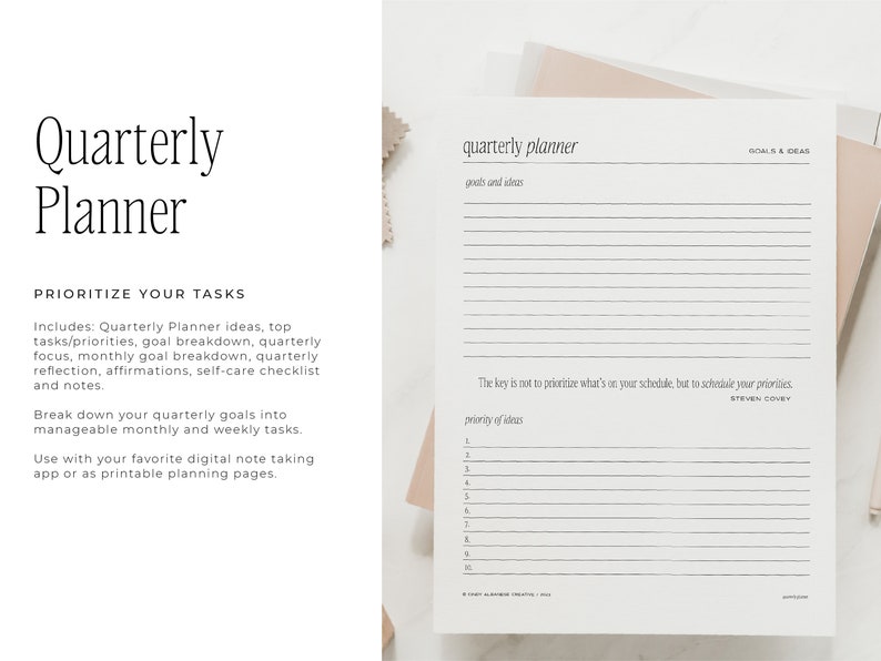 Quarterly Action Plan: Digital Business Planner (digital Download) - Etsy