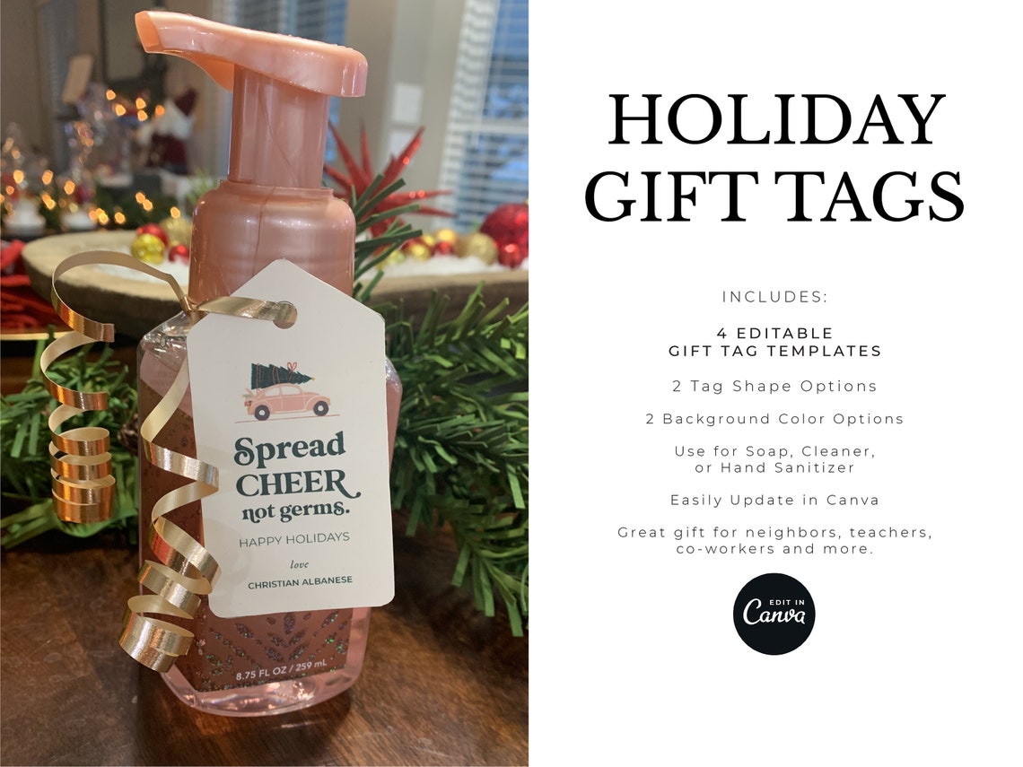 Christmas Personalized Gift Tags Soap Gift Tag Spread Love - Etsy