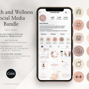 Canva Social Media for Health and Wellness Coaches, Social Media ...