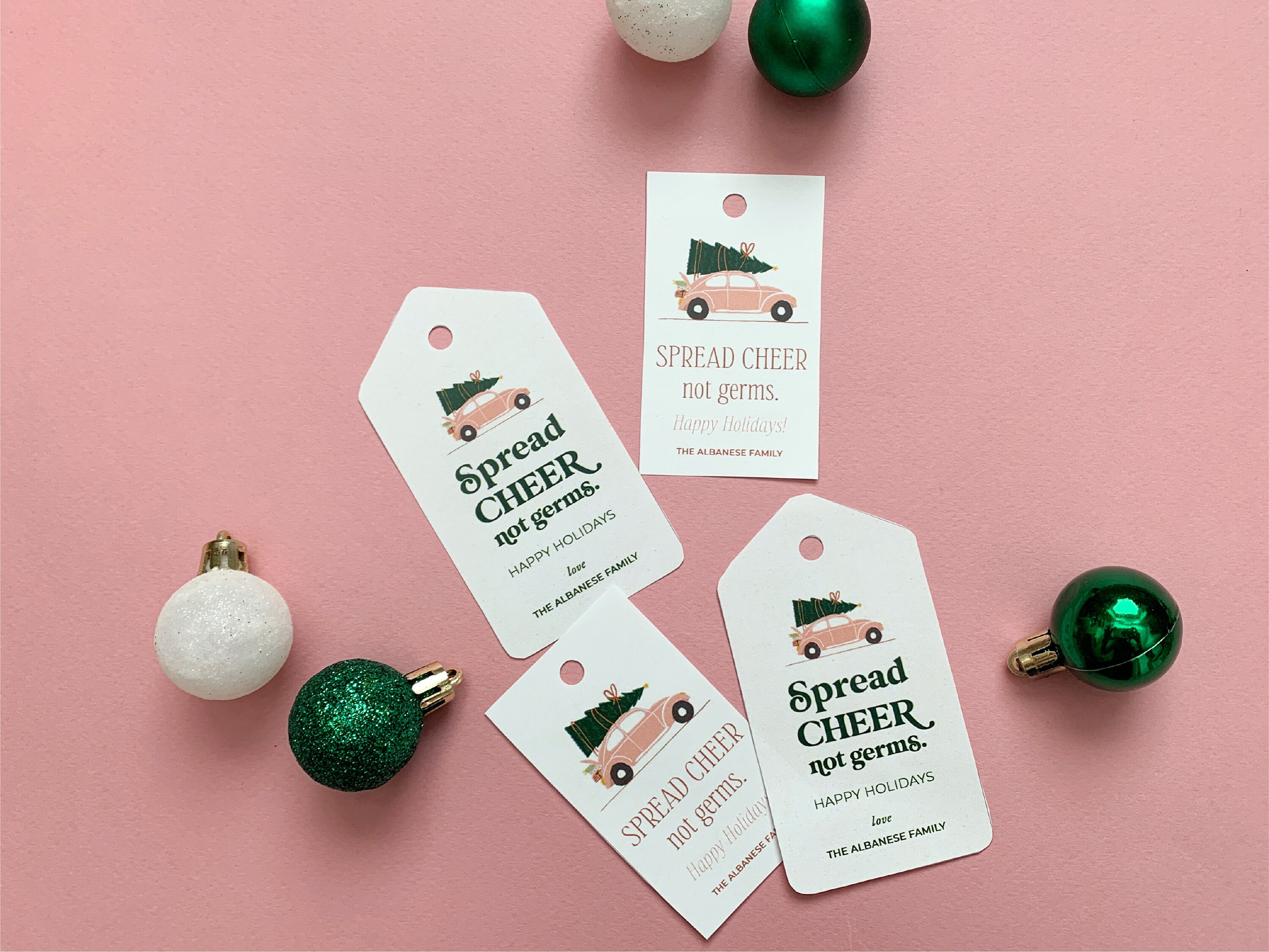 Christmas Personalized Gift Tags, Soap Gift Tag, Spread Love Not Germs ...