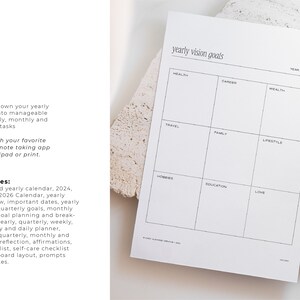 Yearly Planner Template | Yearly Planner Printable | Yearly Goal ...