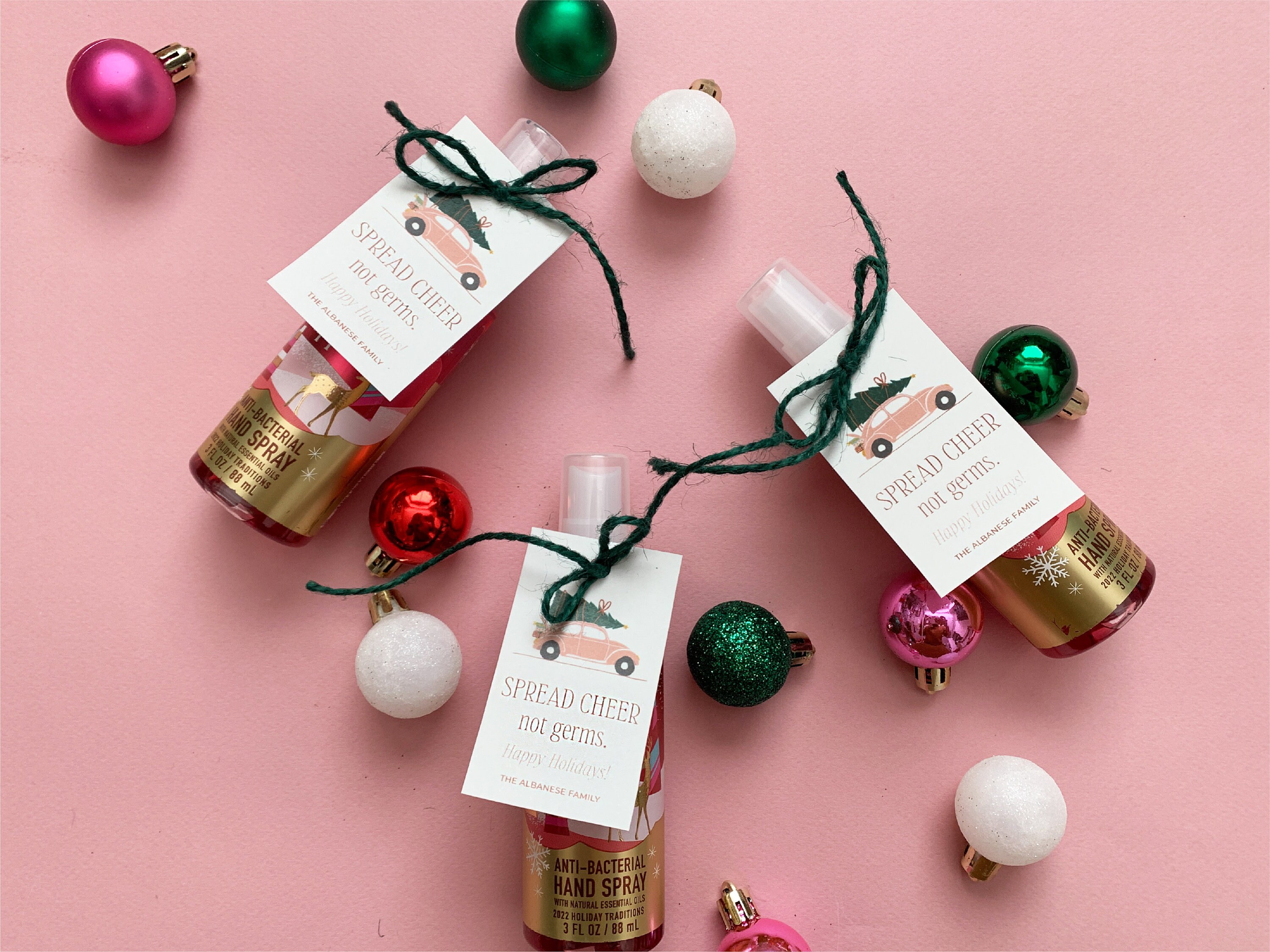 Christmas Personalized Gift Tags, Soap Gift Tag, Spread Love Not Germs ...